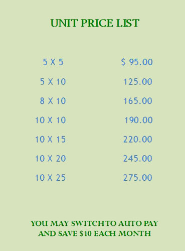 Peabody, MA Storage Rental Rates - Bourbon Street Mini Storage