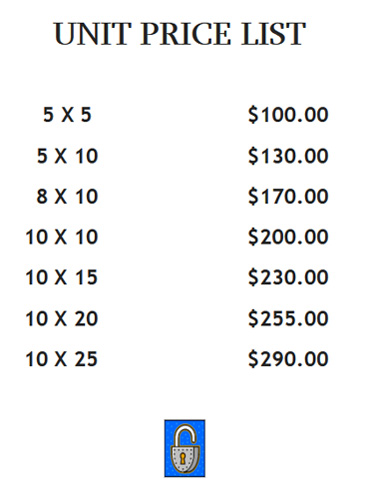 Peabody, MA Storage Rental Rates - Bourbon Street Mini Storage